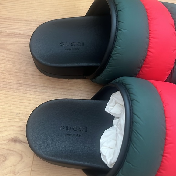 Gucci | Shoes | Gucci Nylon Puffer Sideline Slide Sandals Size 37 New ...